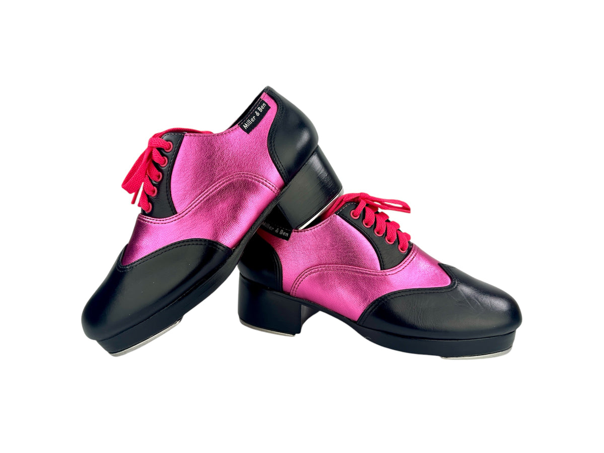Triple Threat - Black & Pink GT - Pink Laces | Tap Shoes Canada